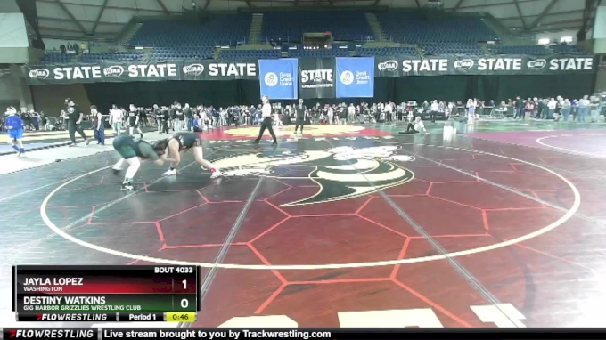 163 lbs Quarterfinal - Destiny Watkins, Gig Harbor Grizzlies Wrestling ...
