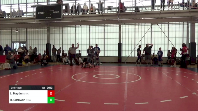 49 lbs 3rd Place - Logan Haydon, UNATTACHED vs Raelyn Carawan, North ...