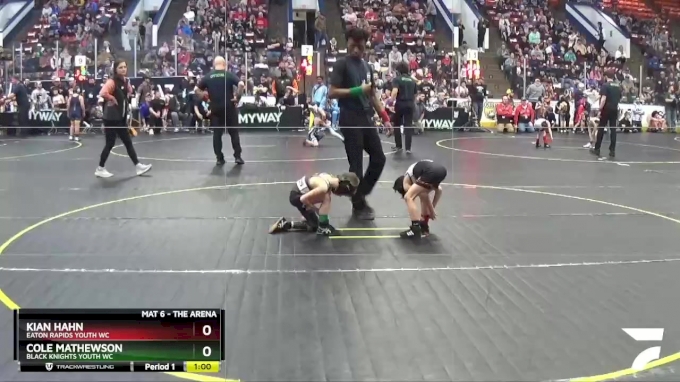 43 lbs Cons. Semi - Cole Mathewson, Black Knights Youth WC vs Kian Hahn ...
