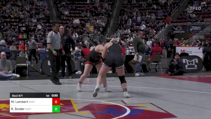 155 lbs 3rd Place - Mylea Lambert, Northampton-G vs Raegan Snider ...