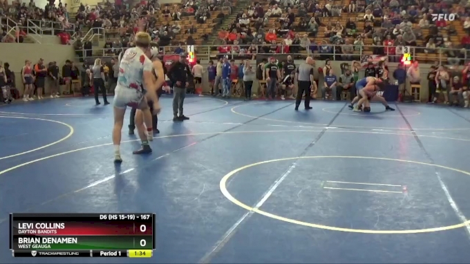 167 lbs Quarterfinal - Brian Denamen, West Geauga vs Levi Collins ...