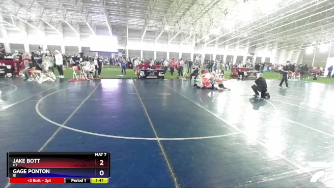 215 lbs 3rd Place Match - Jake Bott, UT vs Gage Ponton, ID
