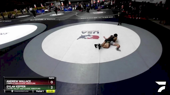 132 lbs Cons. Round 5 - Dylan Keffer, Castro Valley High School Wrestling vs Andrew Wallace ...