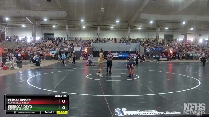 Girls 165 lbs Champ. Round 1 - Rebecca Deyo, Knox Catholic (Girls) vs ...