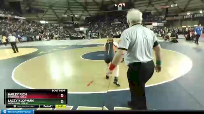 Girls 170 lbs Cons. Semi - Lacey Klopman, Washougal (Girls) vs Hailey ...