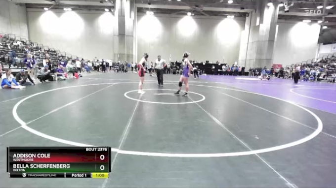 155 lbs Cons. Round 2 - Addison Cole, Westmoore vs Bella Scherfenberg ...