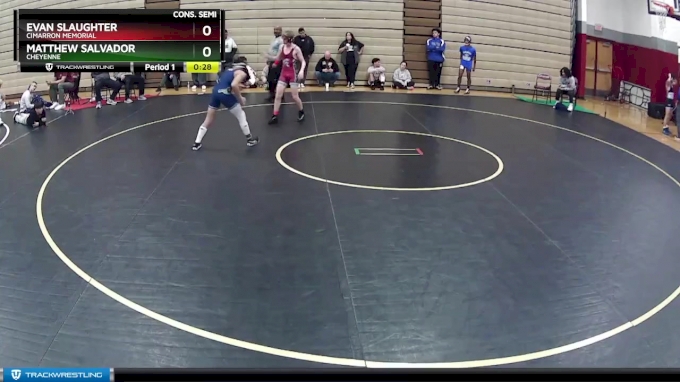 120 lbs Cons. Semi - Matthew Salvador, Cheyenne vs Evan Slaughter ...