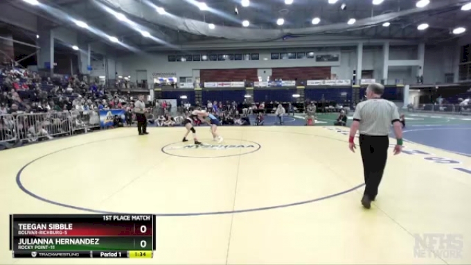 107 lbs 1st Place Match - Teegan Sibble, Bolivar-Richburg-5 vs Julianna ...