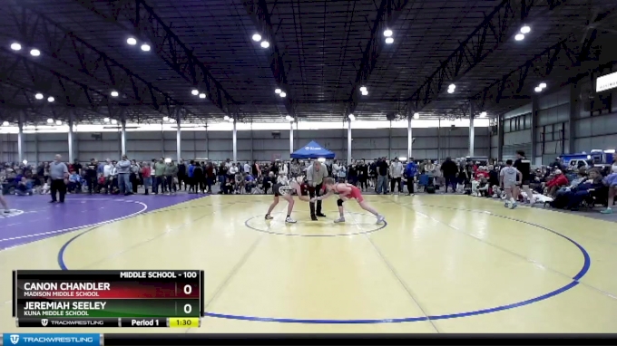 100 lbs Champ. Round 2 - Jeremiah Seeley, Kuna Middle School vs Canon ...