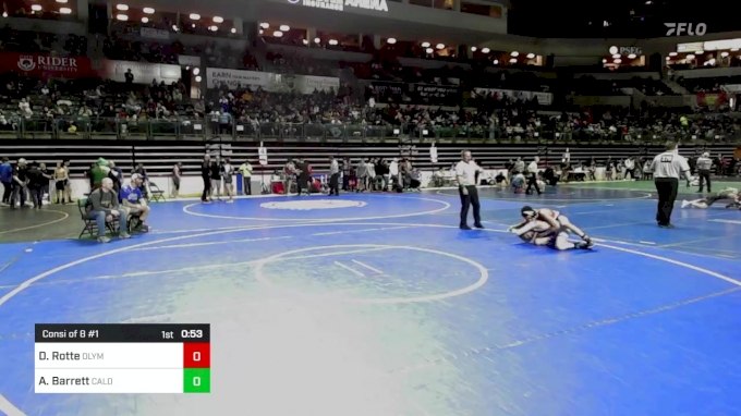 112 lbs Consi Of 8 #1 - Delvan Rotte, Olympic vs Anthony Barrett, Caldwell