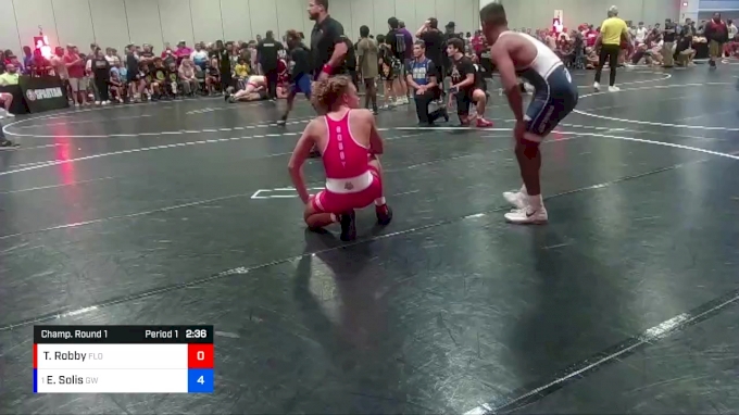 138 lbs Champ. Round 1 - Elvis Solis, Gladiator Wrestling vs Tyrell ...