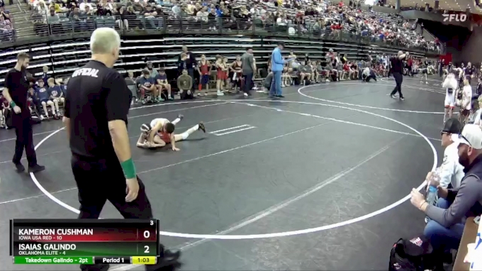 65 lbs Semis & 1st Wrestleback (8 Team) - Kameron Cushman, Iowa USA Red ...