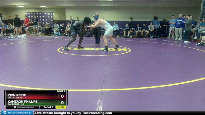 215 lbs Semis & 1st Wb (8 Team) - Cameron Phillips, Cambridge vs Zion ...