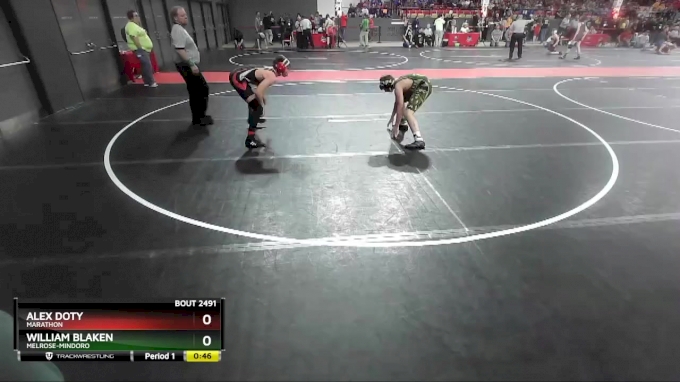 130 lbs Cons. Round 2 - William Blaken, Melrose-Mindoro vs Alex Doty ...