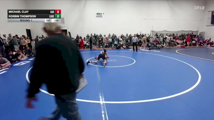 122-126 lbs Round 1 - Korbin Thompson, Gering Middle School vs Michael ...