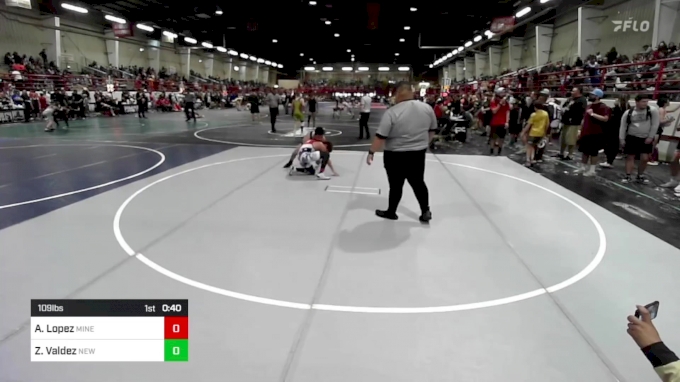 109 lbs Consi Of 8 #1 - Aj Lopez, Miners WC vs Zack Valdez, New Mexico ...