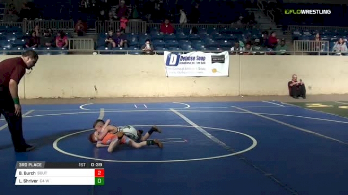 43 lbs 3rd place - Blaze Burch, Southern OK Wrestling Club vs Liam ...