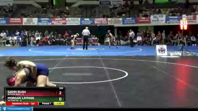 120 lbs Sat 6 - Gavin Rush, Butler Area vs Morgan Layman, Skyline HS