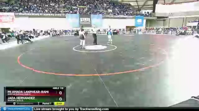 Girls 115 lbs Cons. Round 4 - Mi Amada Lanphear-Ramirez, East Jefferson ...