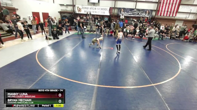 74 lbs Quarterfinal - Bryan Mecham, Cougars Wrestling Club vs Manny ...