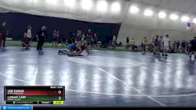 163 lbs Cons. Round 3 - Logan Cain, Owen Valley vs Joe Ewing, Faith ...