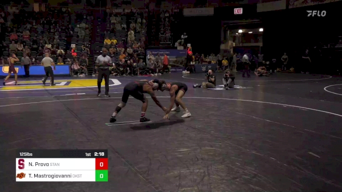 125 lbs Quarterfinal - Nico Provo, Stanford vs Trevor Mastrogiovanni ...