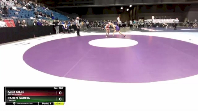 5A - 106 lbs Cons. Round 2 - Alex Giles, Arkansas City vs Caden Garcia ...