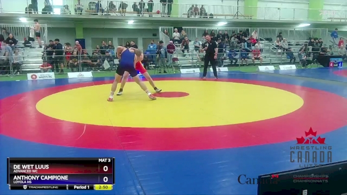80kg Champ. Round 1 - De Wet Luus, Advanced WC vs Anthony Campione ...