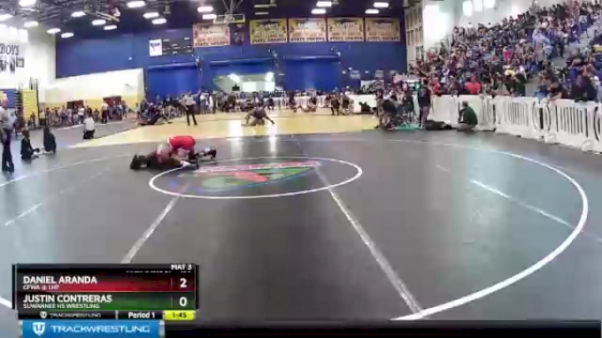120 lbs Champ. Round 1 - Daniel Aranda, CFWA @ LHP vs Justin Contreras ...