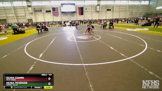 114 lbs Cons. Semi - Kezra Mckenzie, Spring Valley vs Olivia Ciampa ...