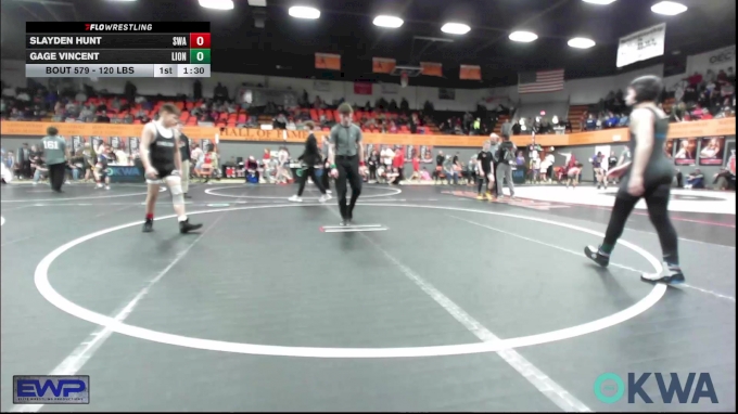 120 lbs Semifinal - Slayden Hunt, Shelton Wrestling Academy vs Gage ...