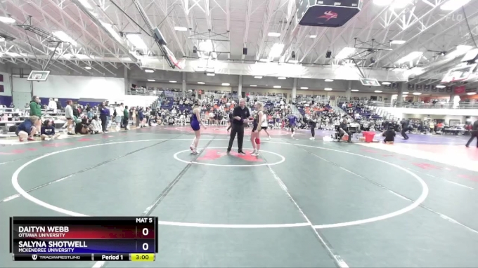 116 lbs Champ. Round 2 - Daityn Webb, Ottawa University vs Salyna ...
