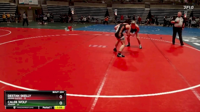160 lbs Quarterfinal - Destan Skelly, Grand Rapids vs Caleb Wolf, Adrian