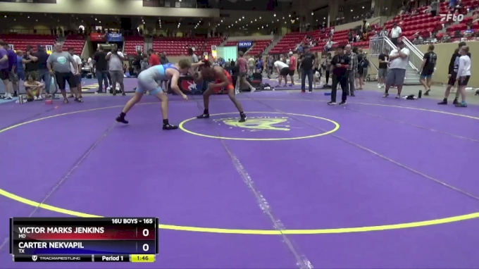 165 lbs 1st Place Match - Victor Marks Jenkins, MD vs Carter Nekvapil, TX
