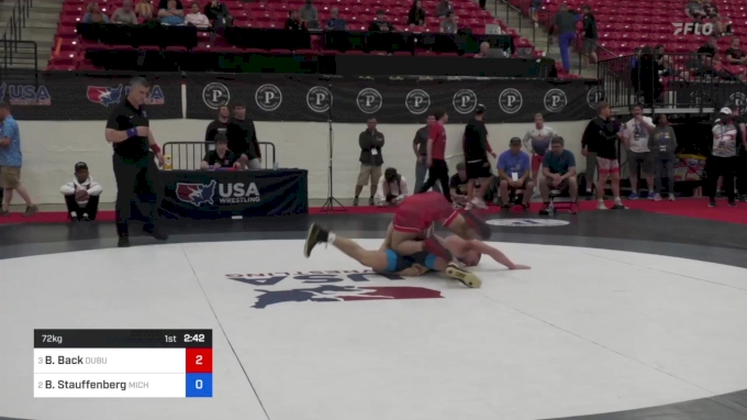 72 kg Semis - Brett Back, Dubuque RTC vs Braden Stauffenberg, Michigan ...