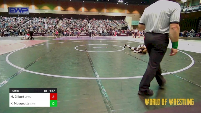 100 lbs Semifinal - Mackenzie Gilbert, Ceres Pups Wrestling Club vs ...