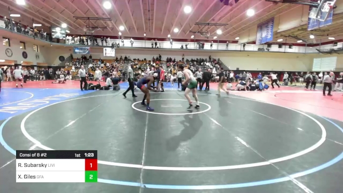 165 lbs Consi Of 8 #2 - Rory Subarsky, Livingston vs Xavier Giles ...
