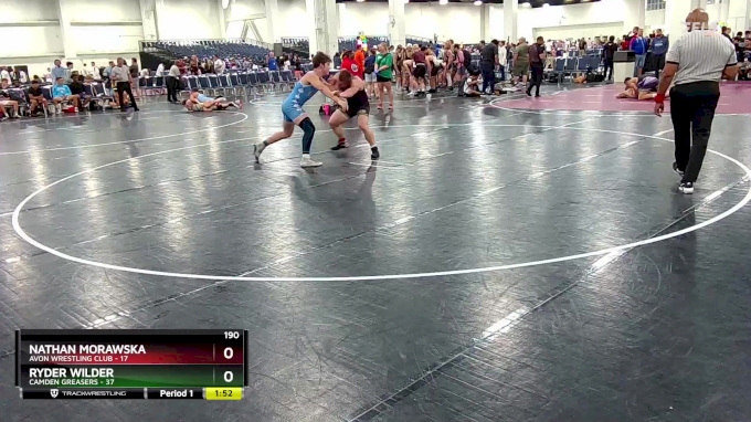190 lbs Finals (8 Team) - Nathan Morawska, Avon Wrestling Club vs Ryder ...