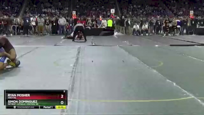 D1-113 lbs Cons. Round 2 - Ryan Mosher, Holt HS vs Simon Dominguez ...
