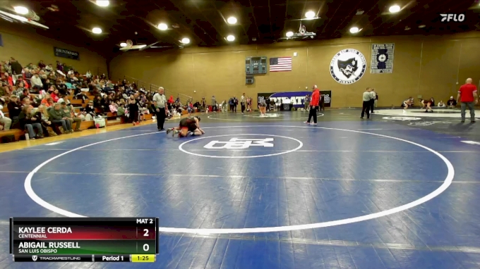 115 lbs Champ. Round 1 - Abigail Russell, San Luis Obispo vs Kaylee ...