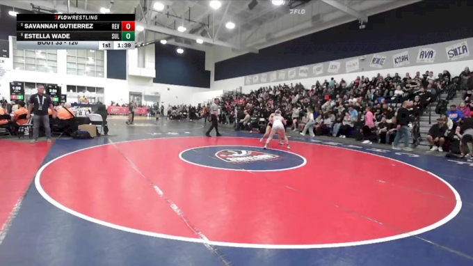 120 lbs Champ. Round 1 - Savannah Gutierrez, Redlands East Valley vs ...