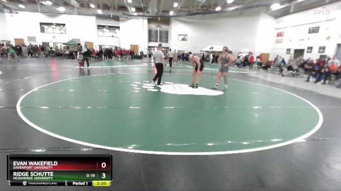 197 lbs Cons. Round 1 - Ridge Schutte, McKendree University vs Evan ...