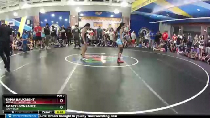115 lbs Round 1 - Emma Bauknight, Spring Hill Wrestling Club vs Aviatzi ...
