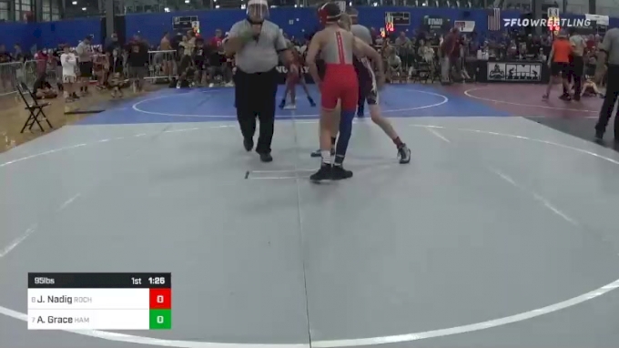 95 lbs Round Of 16 - Ashton (Rabbit) Grace, Hammer Time Wrestling vs ...