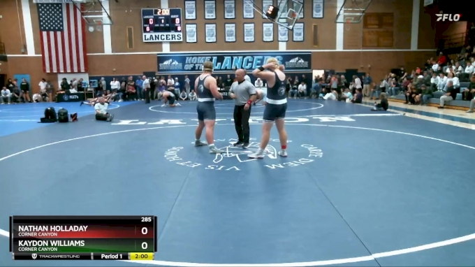 285 lbs Quarterfinal - Kaydon Williams, Corner Canyon vs Nathan ...