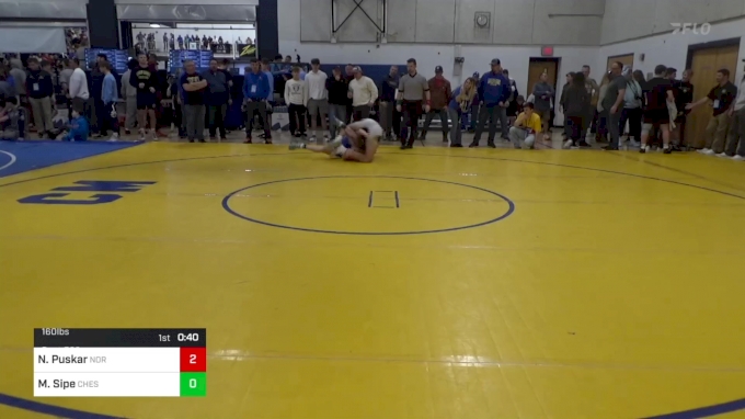 160 lbs Consy 2 - Nick Puskar, Norwin vs Maddux Sipe, Chestnut Ridge