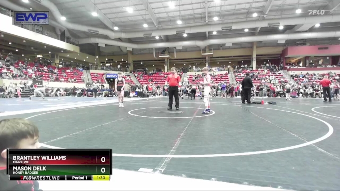 100 lbs Champ. Round 1 - Brantley Williams, Maize WC vs Mason Delk ...