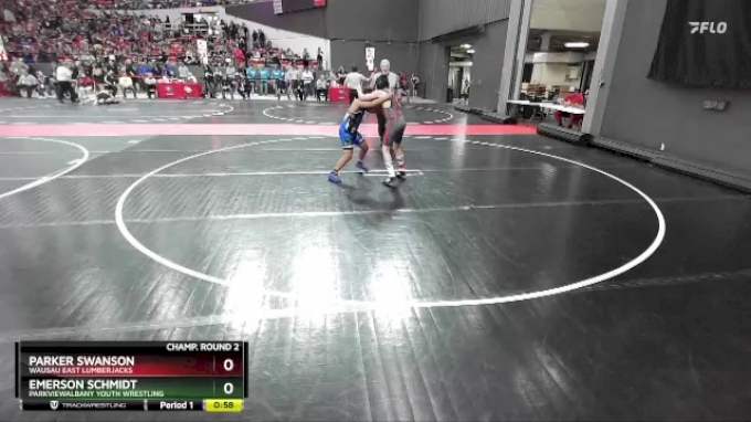 120 lbs Champ. Round 2 - Parker Swanson, Wausau East Lumberjacks vs ...