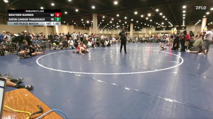 140 lbs 1st Place Match - Brayden Barnes, Woodland Wrestling vs Justin ...