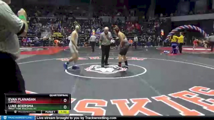 215 lbs Quarterfinal - Evan Flanagan, Clipper WC vs Luke Boersma ...